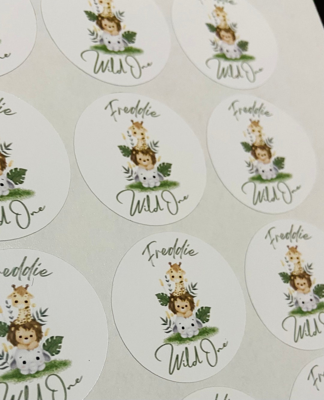 Personalised Wild One Stickers & Gift Tags Birthday Party Celebration ...