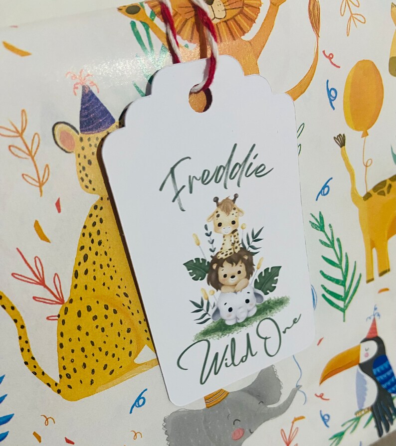 Personalised Wild One Stickers & Gift Tags Birthday Party Celebration ...