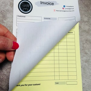 Personalised Invoice / Order Pad | 50 Sets | NCR Pad | FULL COLOUR ...