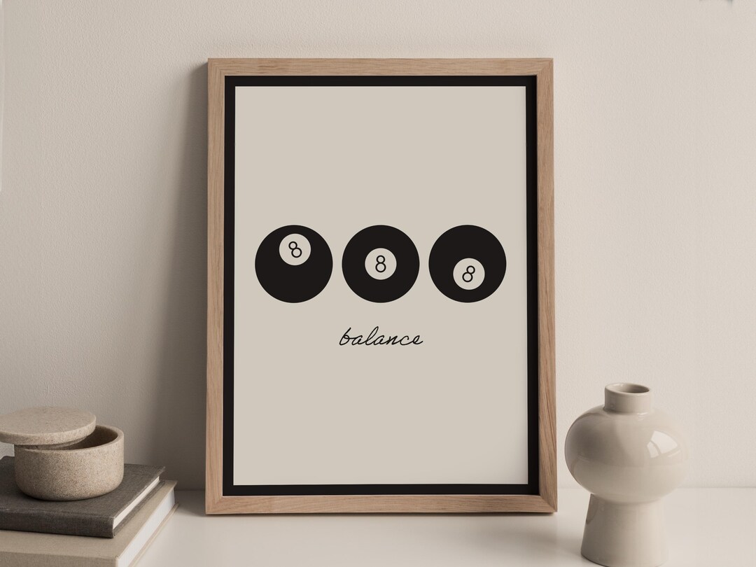 888 Angel Number Poster Billiards Wall Art 888 Balance Home Decor Angel ...