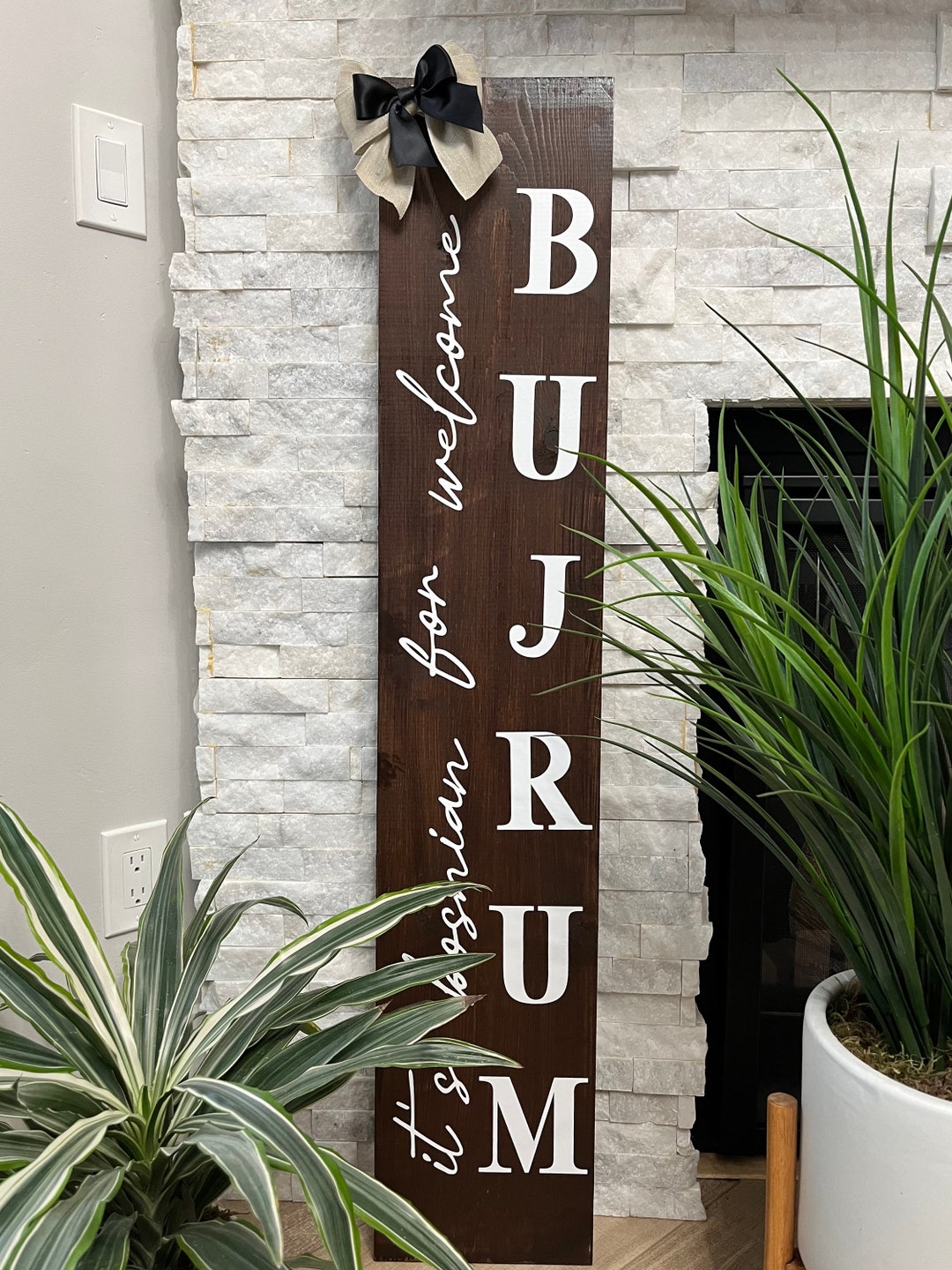 Bosnian Welcome Sign| Front Porch Decor| Bujrum| Brown - Etsy