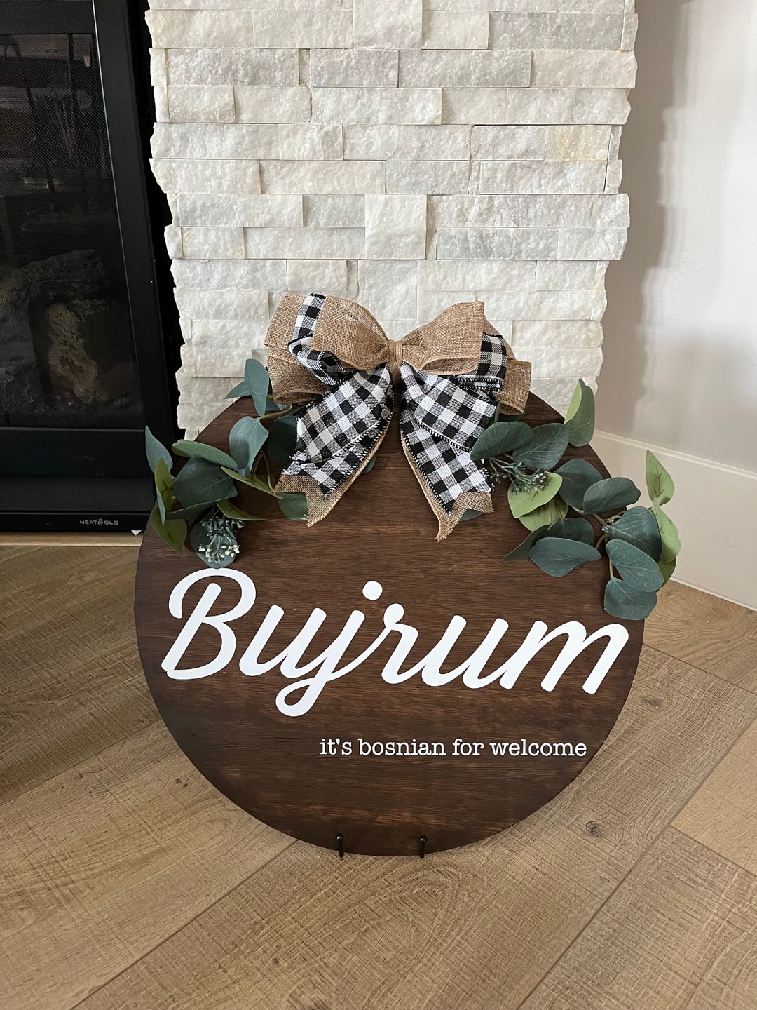 Bosnian Welcome Sign| Front Porch Decor| Bujrum| Beige - Etsy