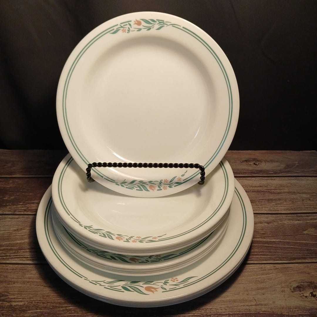 Vintage Corelle Rosemarie Dinnerware 12 Piece Service for 4 Set ...
