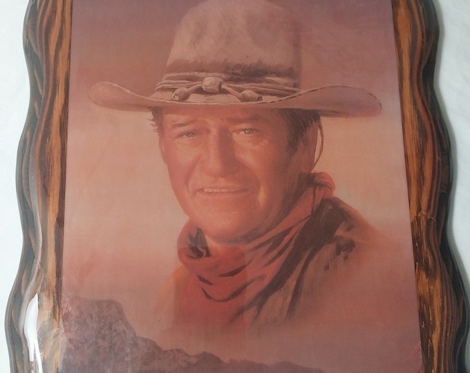 Vintage John Wayne "the Duke" Lacquered Wood Plaque Wall Art 12" X 10 ...
