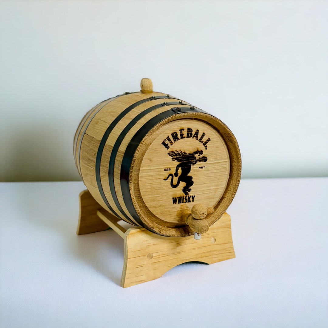 Fireball Oak Barrel 5L Mini Barrel, Age Your Spirits, Craft Your Whisky ...