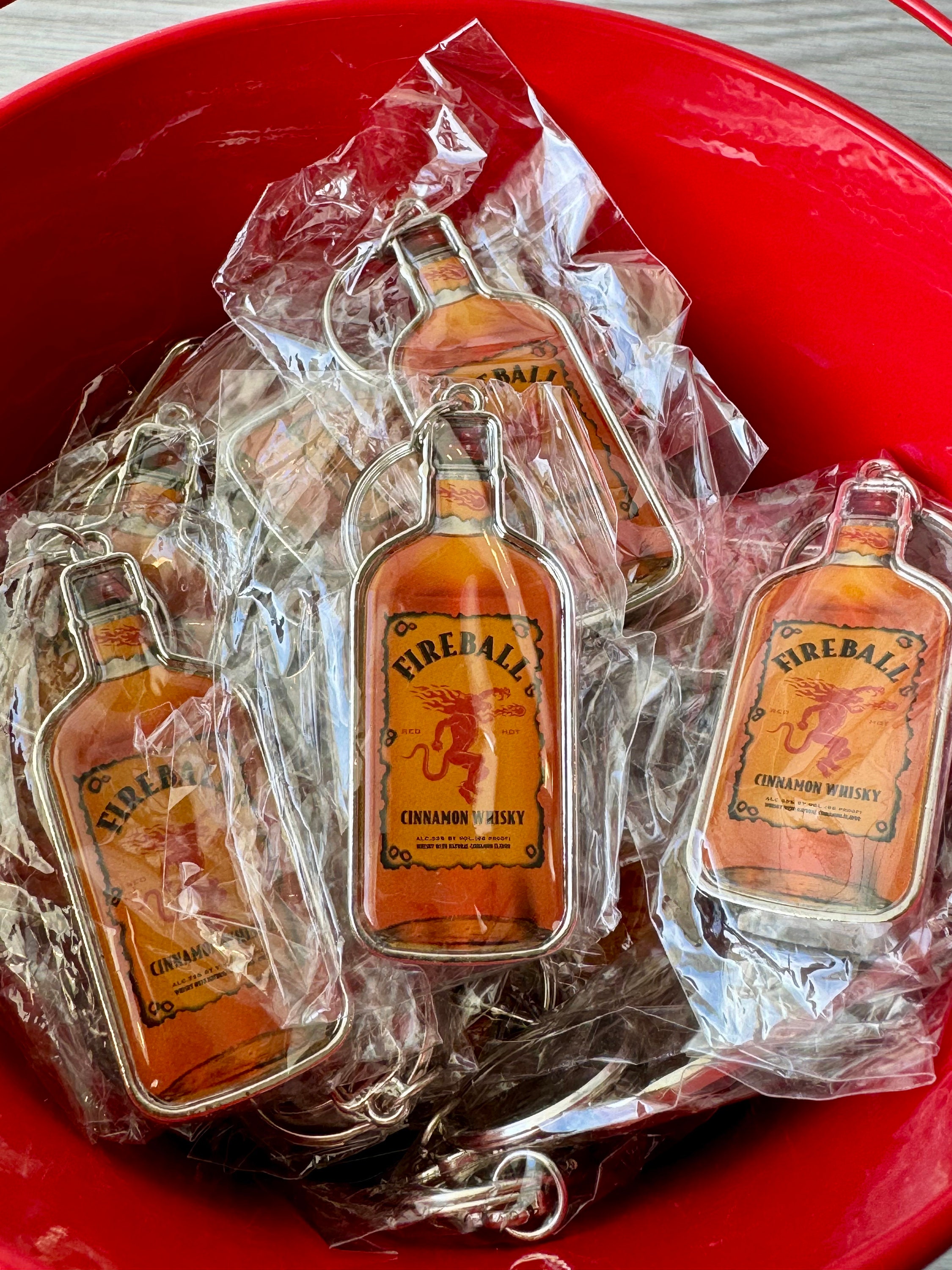 Fireball Whiskey Metal Keychain & Bottle Opener Chrome Finish - Etsy