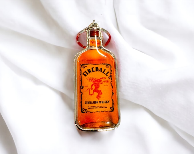 Fireball Whiskey Metal Keychain & Bottle Opener – Chrome Finish - Etsy