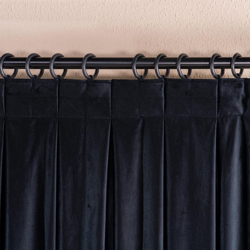 Black Velvet Curtains - Etsy UK
