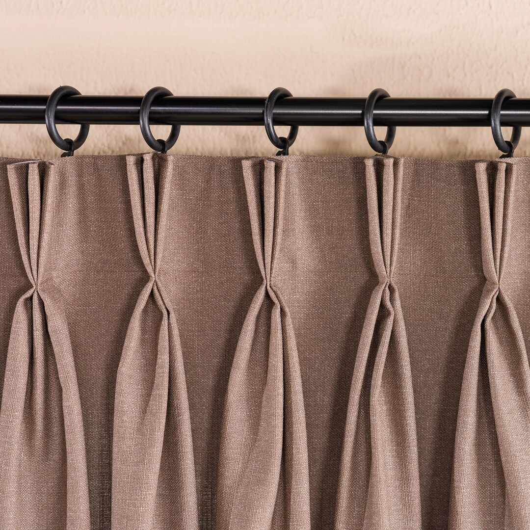 Triple Pleated Linen Curtain Panels.modern Curtains for All Rooms.pinch ...