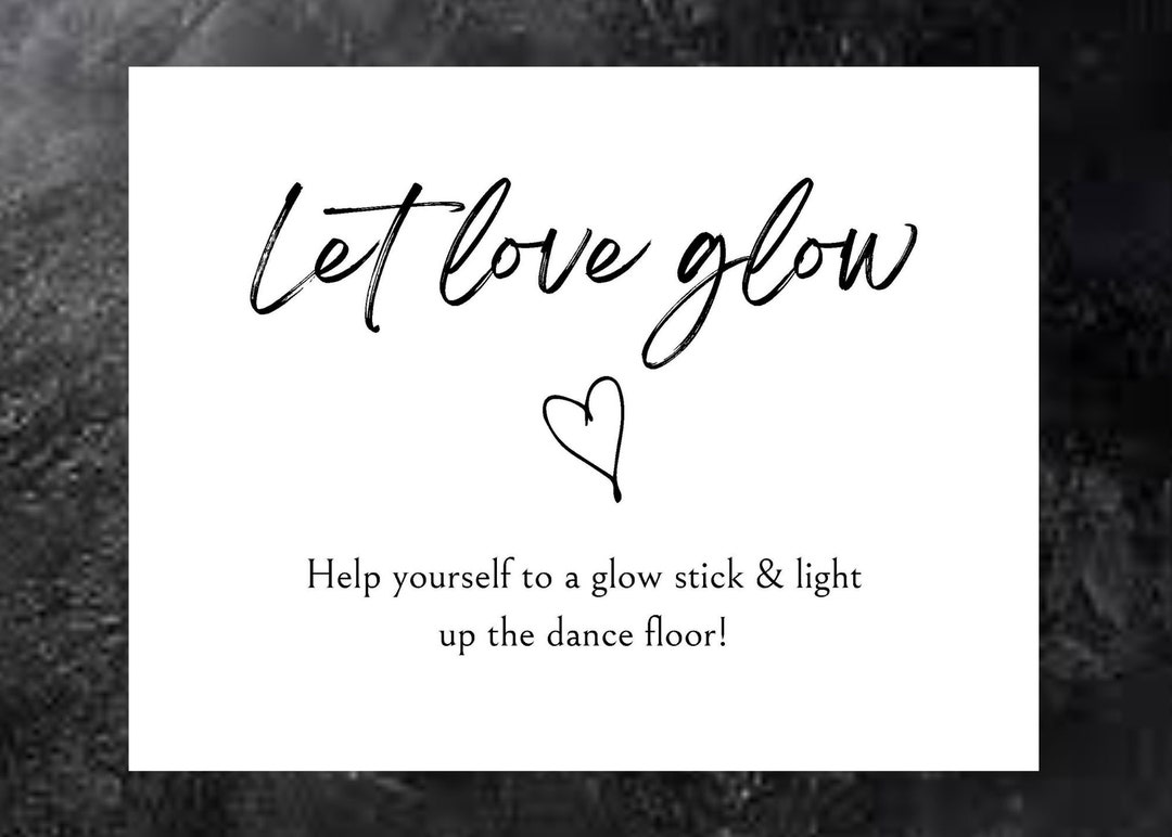 Downloadable Glow Stick Sign - Etsy
