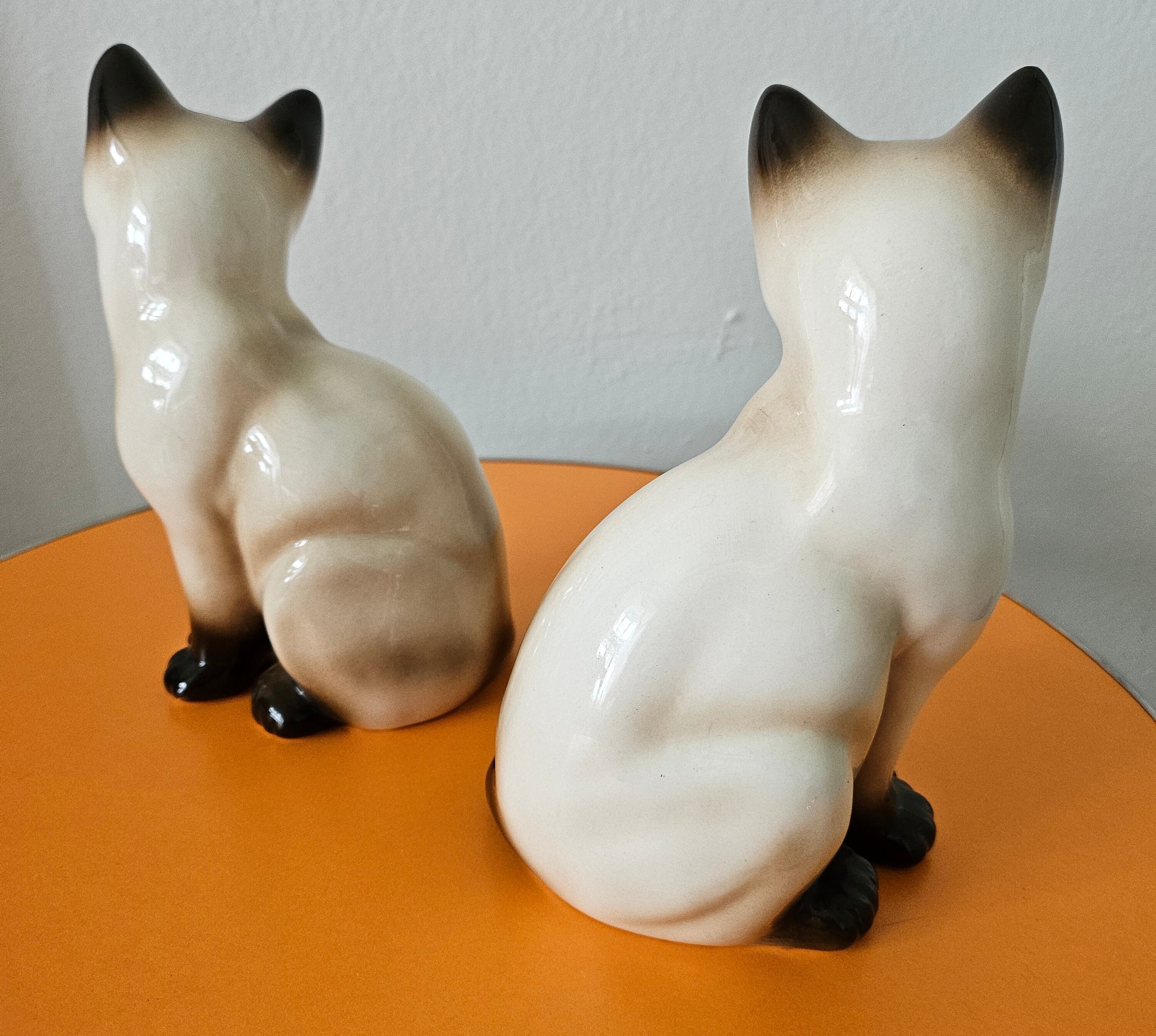 Vintage Enesco Siamese Cat Figurines - Etsy