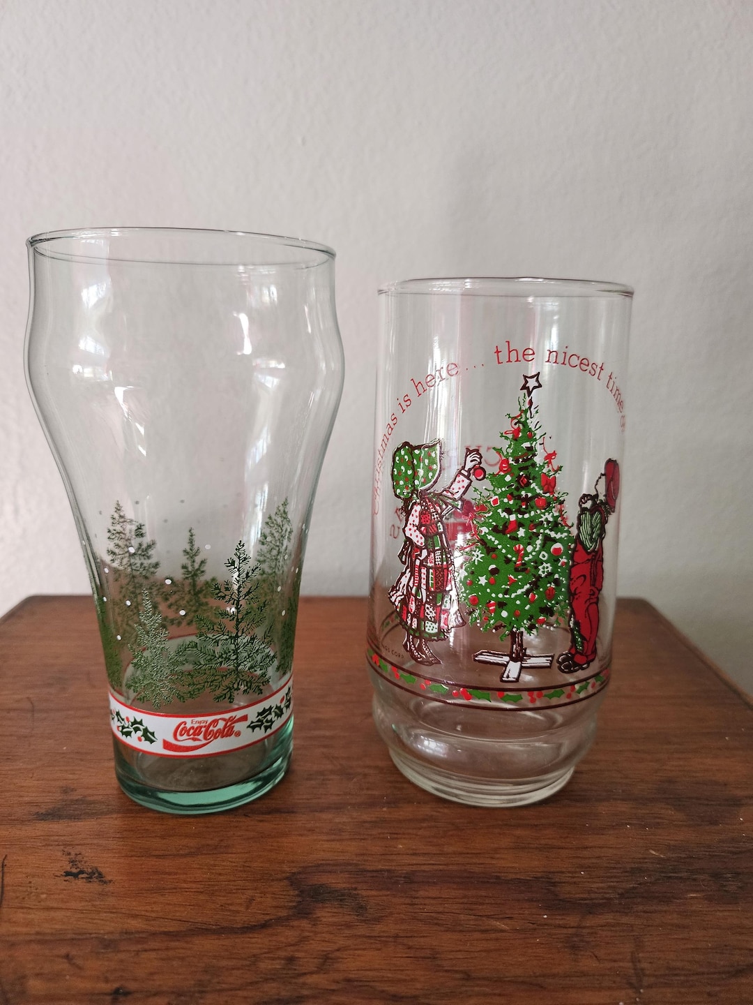 Vintage Coca Cola Christmas Glass, Holly Hobbie, Tumblers, Glassware ...