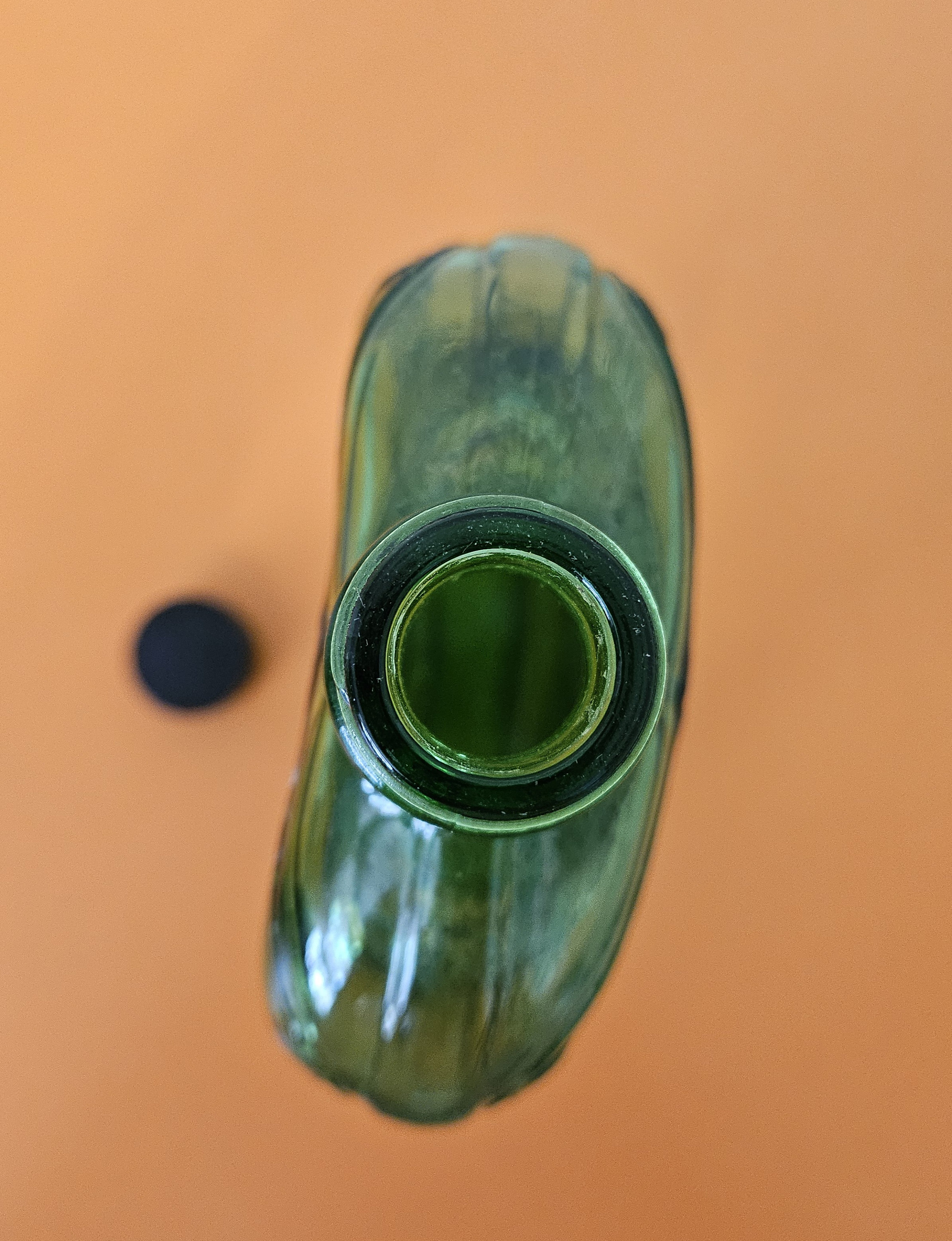 Vintage Green Glass Whiskey Bottle/ Flask - Etsy