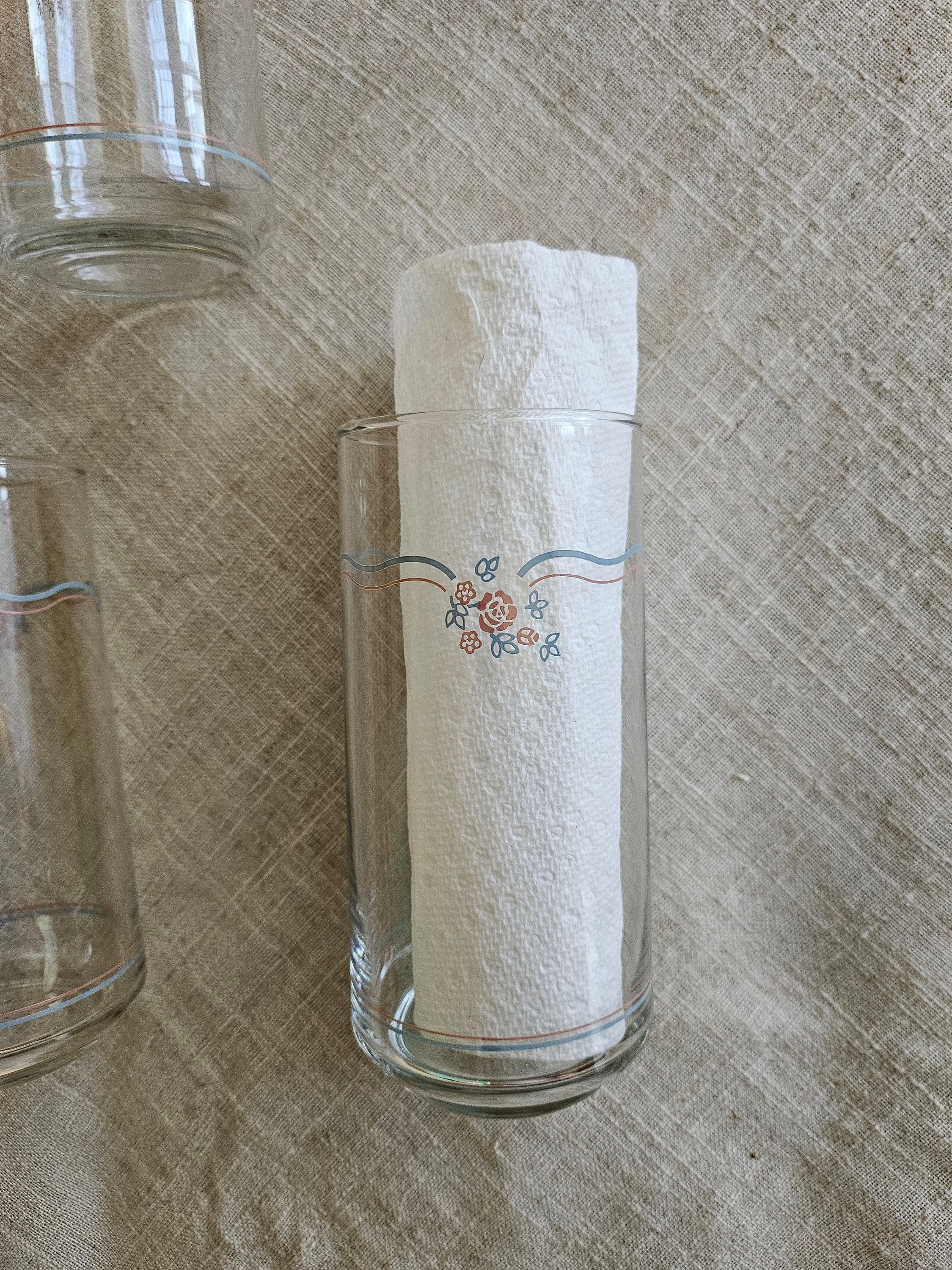 Vintage Corelle Style English Breakfast Glasses - Etsy