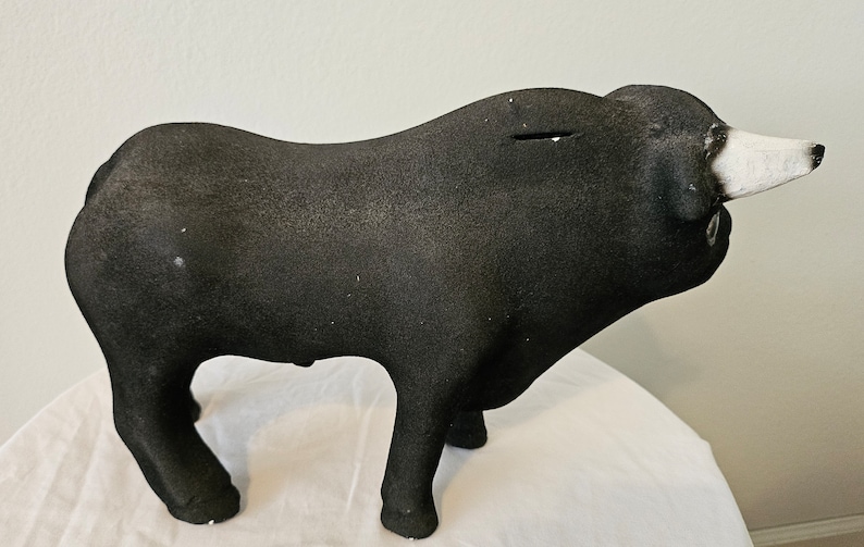 Vintage Mexico Ceramic Bull Piggy Bank - Etsy