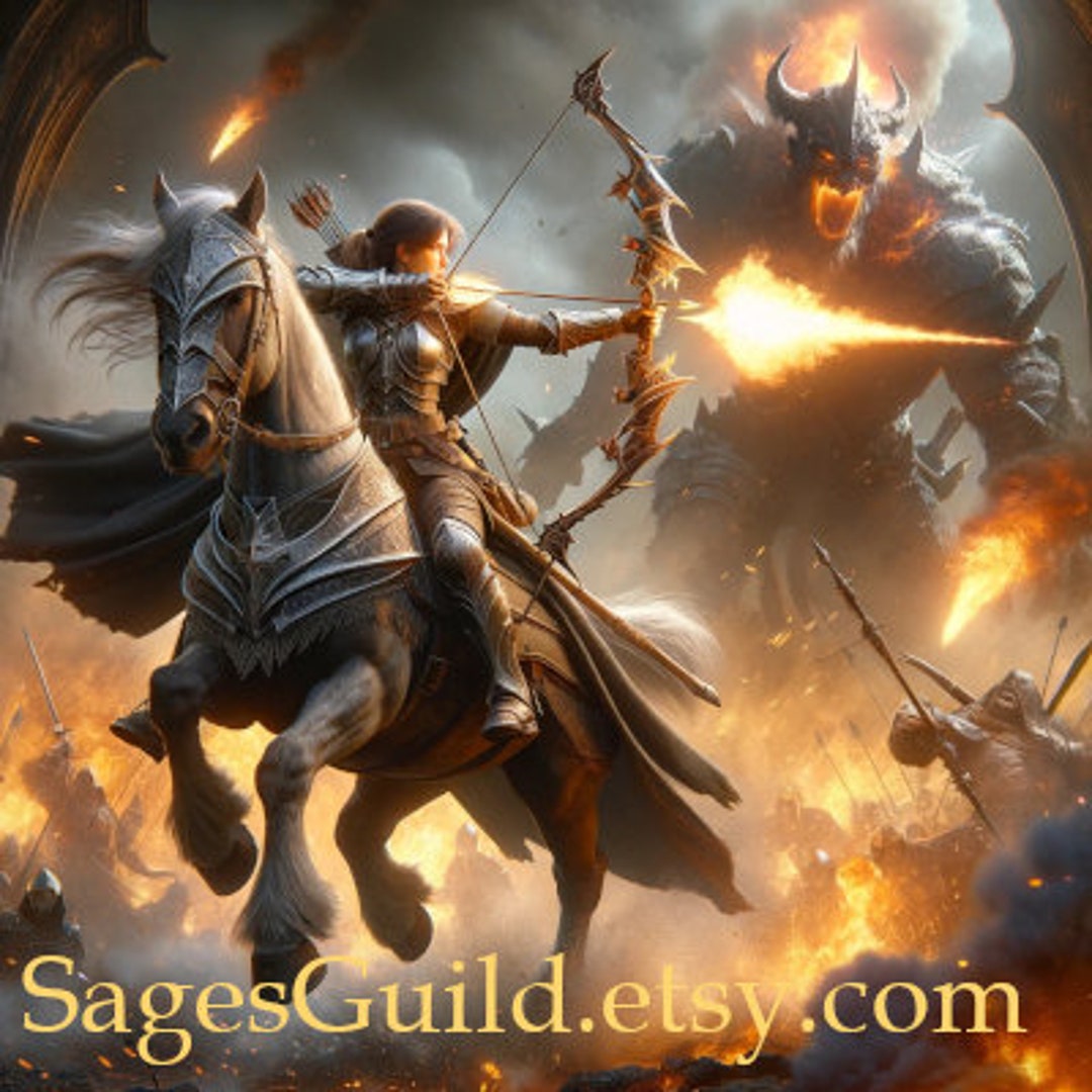 Mounted Archer in Battle - Etsy