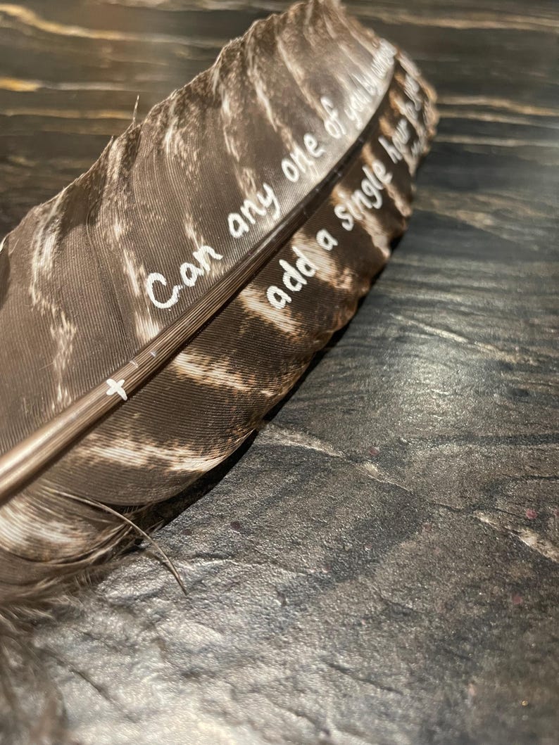 Bible Quote Hand Painted Feather - Etsy