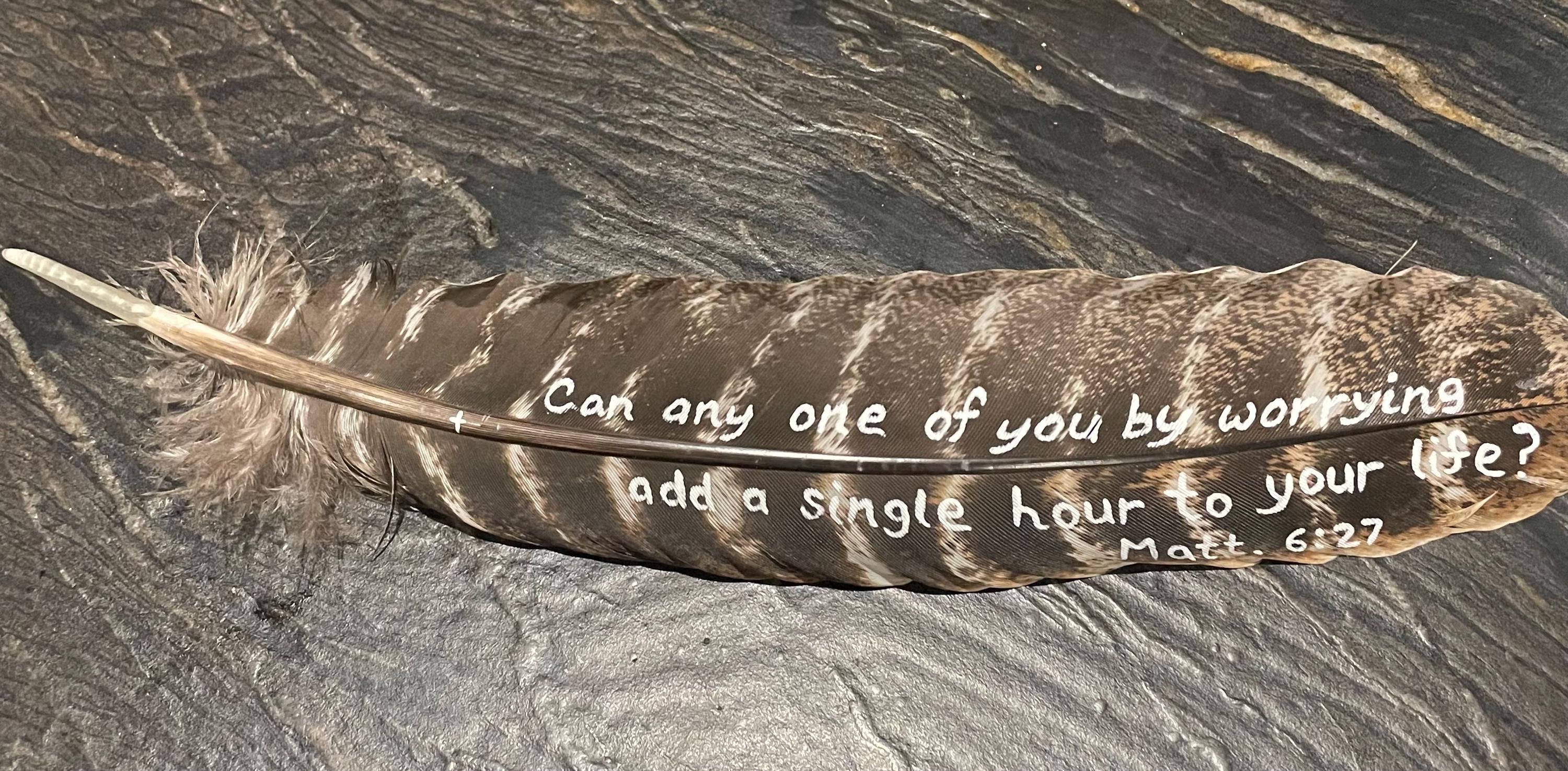 Bible Quote Hand Painted Feather - Etsy