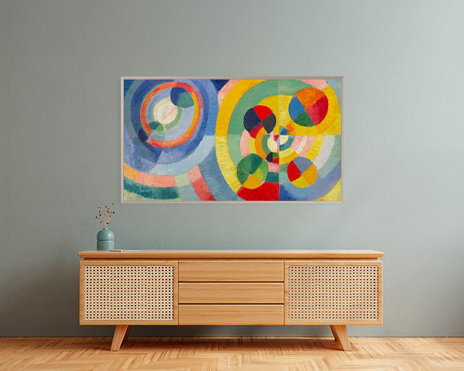 The Frame TV Art | Colorful Modern Circular Design | High Definition ...