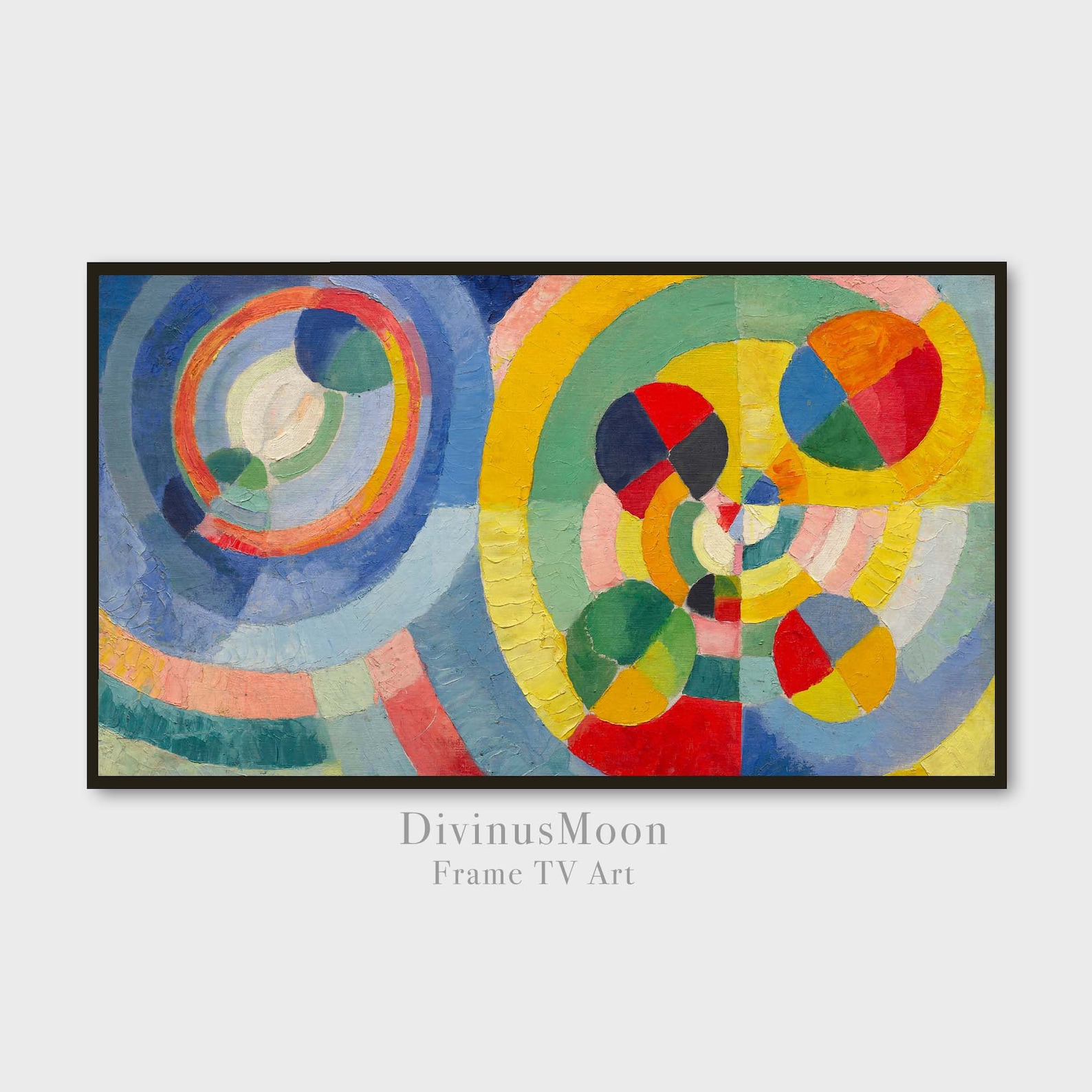 The Frame TV Art | Colorful Modern Circular Design | High Definition ...
