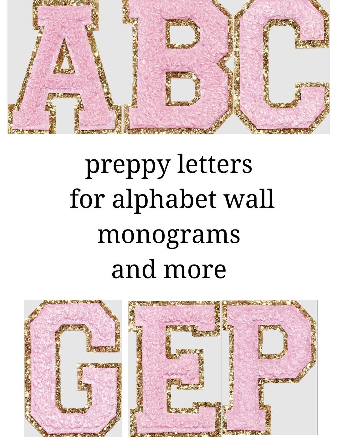 Canva Template Chenille Letters Preppy Ready to Use Printable Alphabet ...
