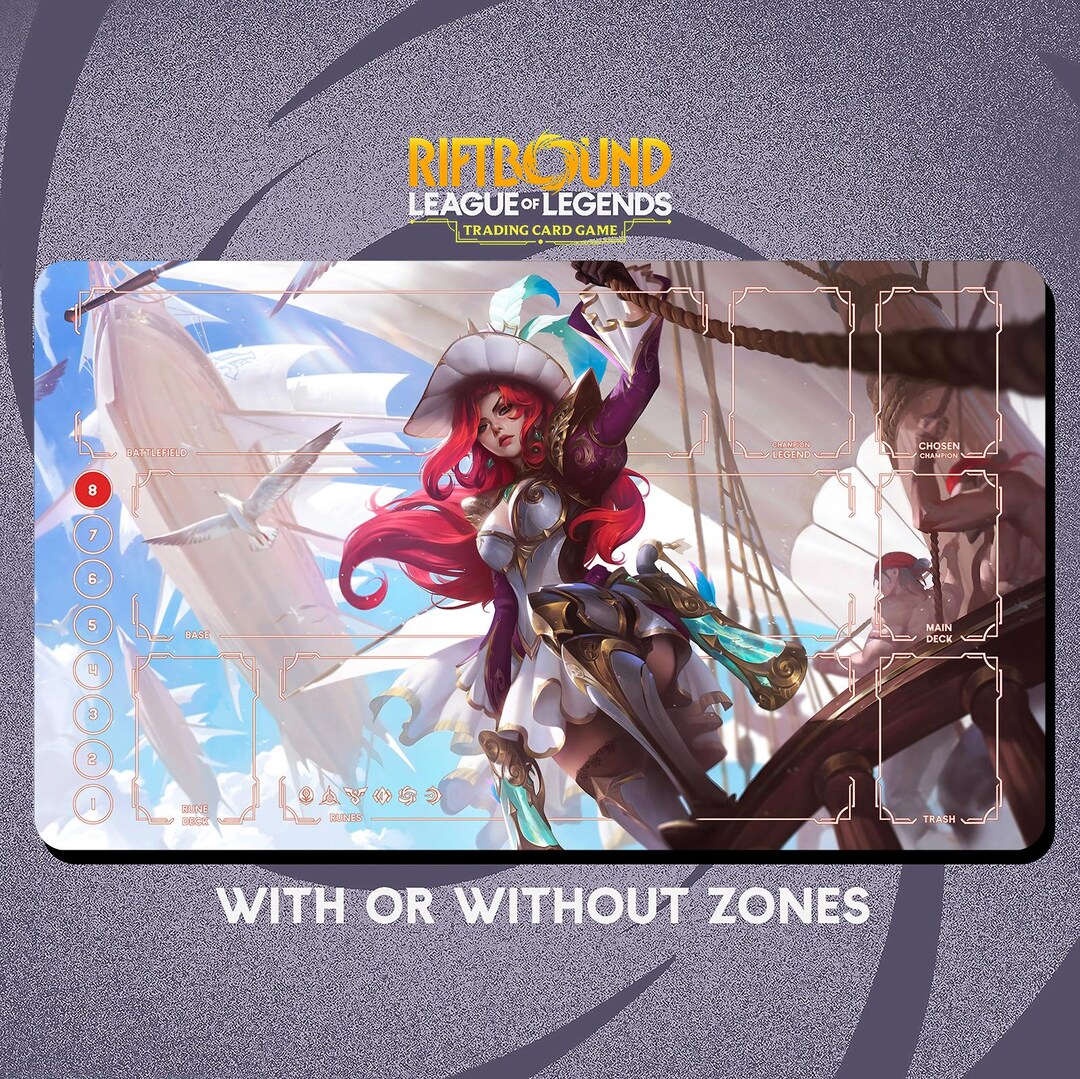 Miss Fortune Battle Queen Playmat Stitched Edges - Riftbound Trading ...