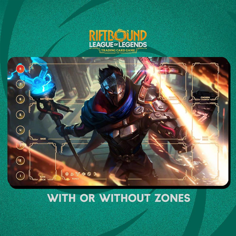 Viktor Machine Herald Playmat Stitched Edges - Riftbound Trading Card ...