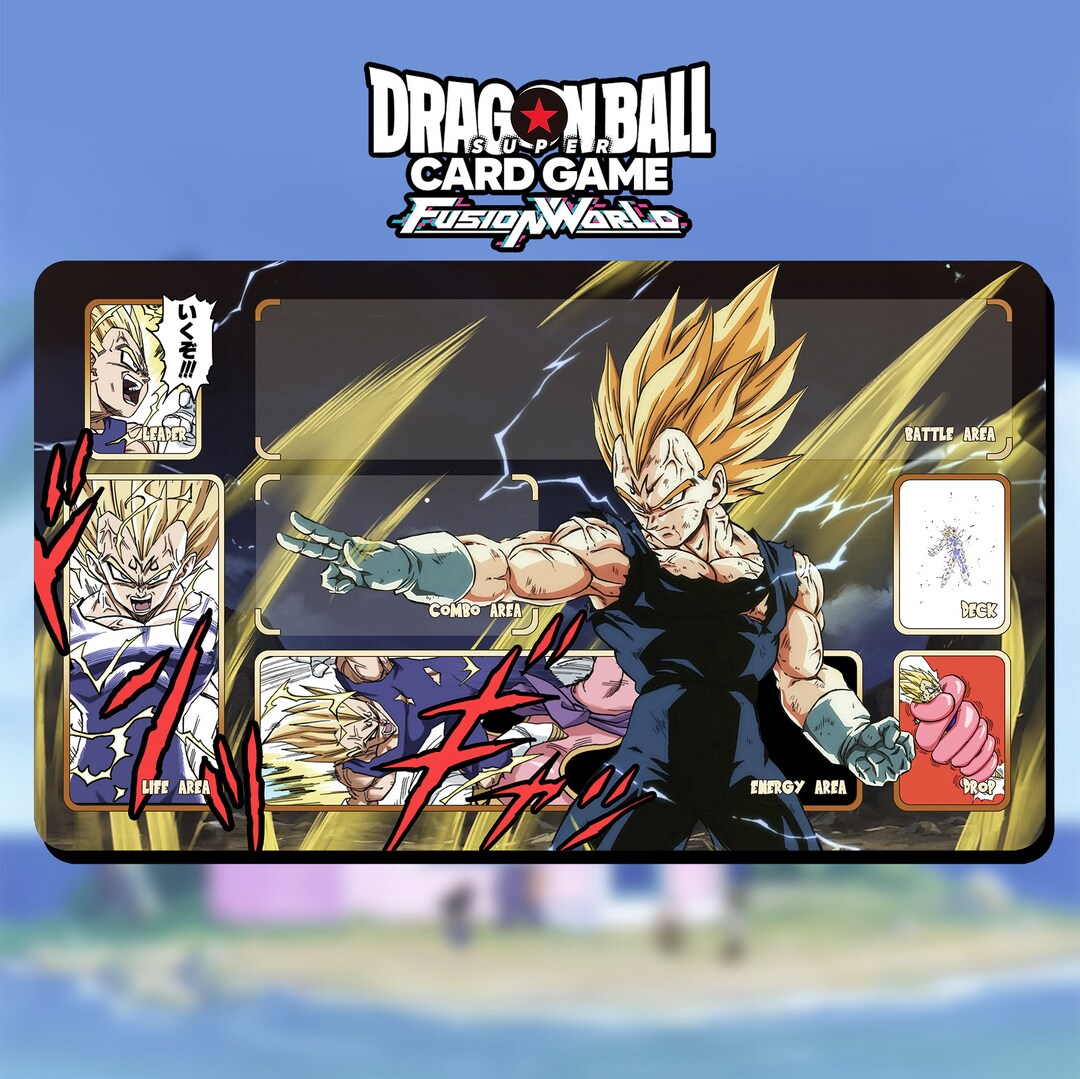 Playmat Majin Vegeta DBSFW TCG Card Mat 24x14 Inches Unofficial Product - Etsy
