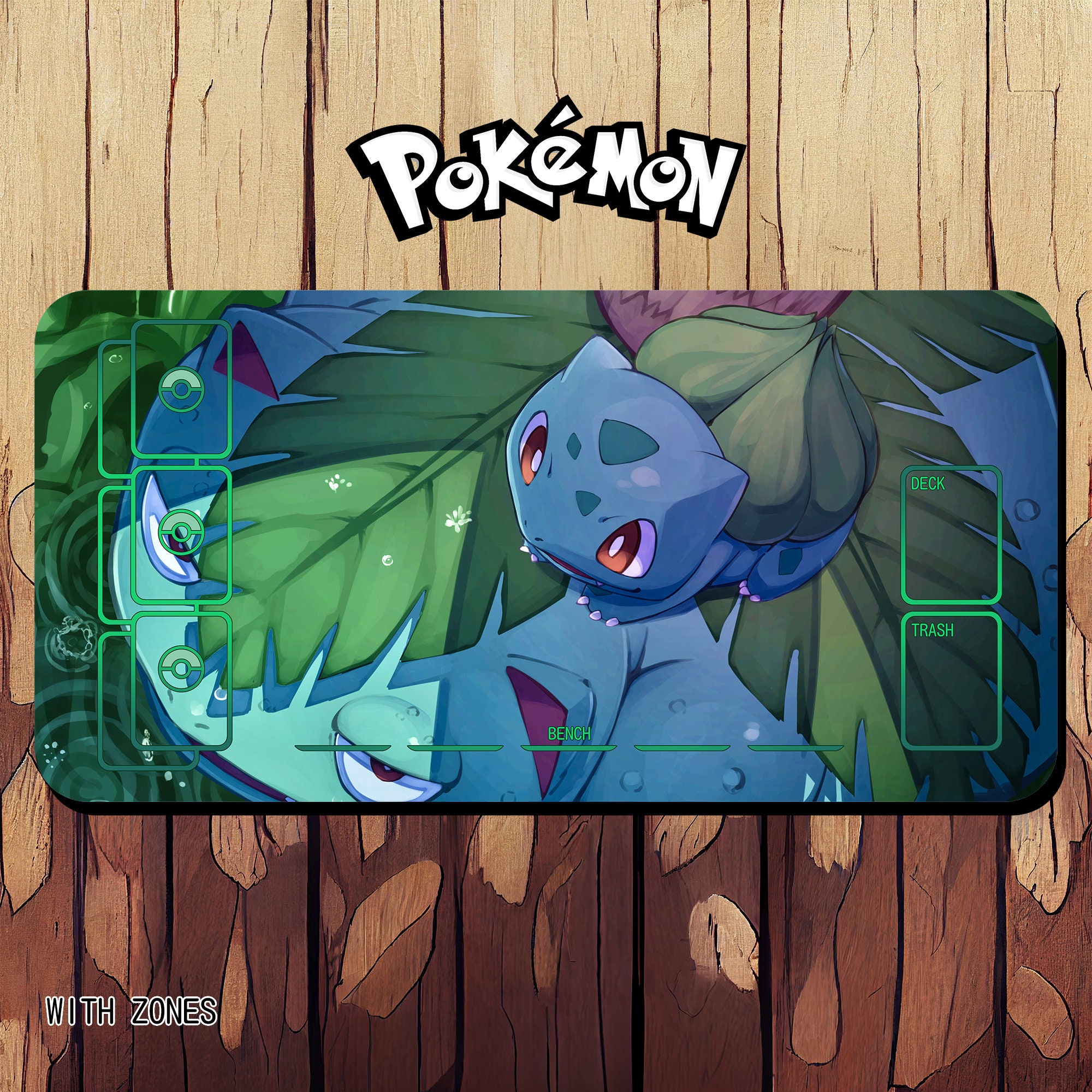 Desk Mat / Playmat Pokemon Bulbasaur and Venusaur, TCG Playmat / Card Mat - Etsy
