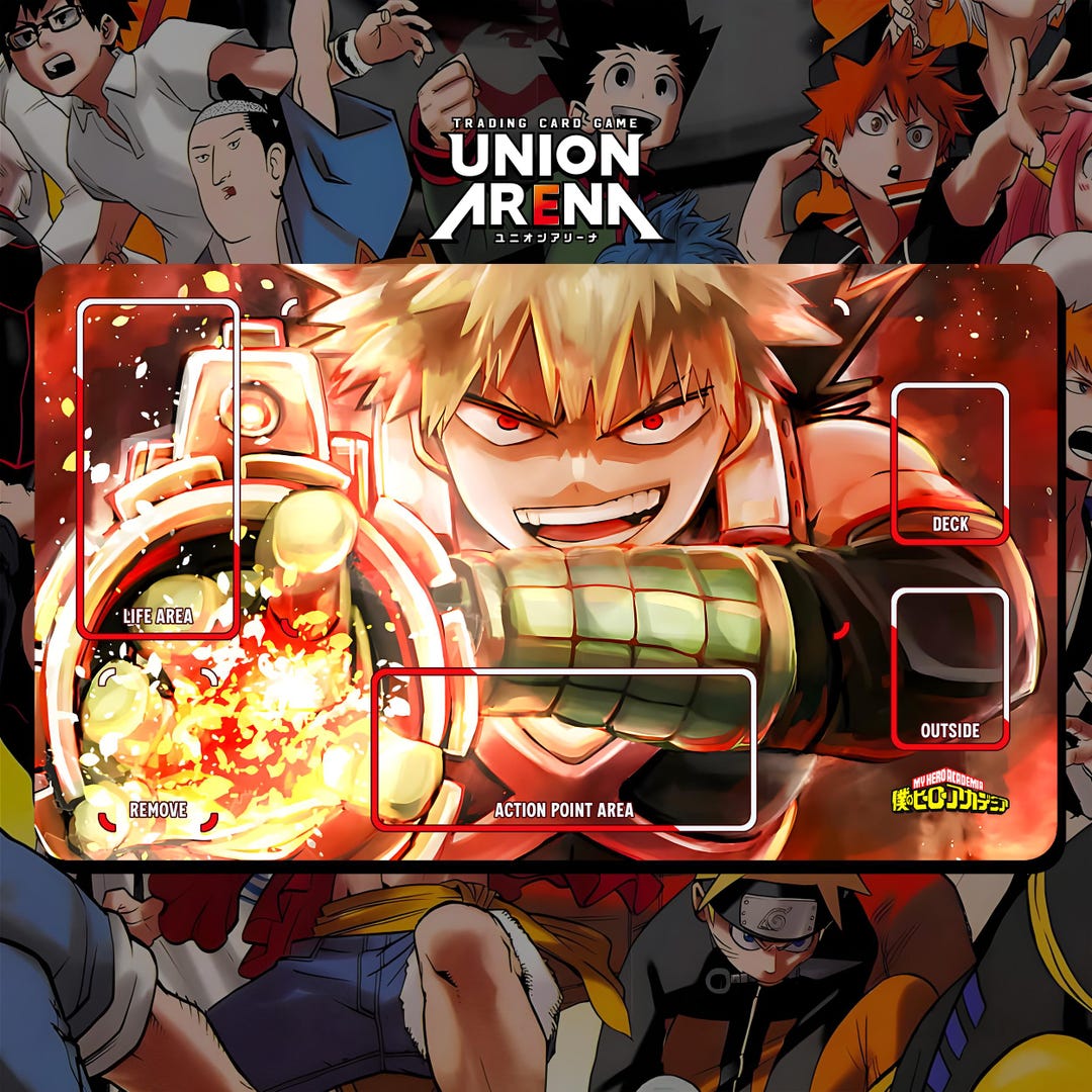 Playmat Union Arena TCG - Bakugo - 24"x14" (600 X 350 Mm) - Stitched ...