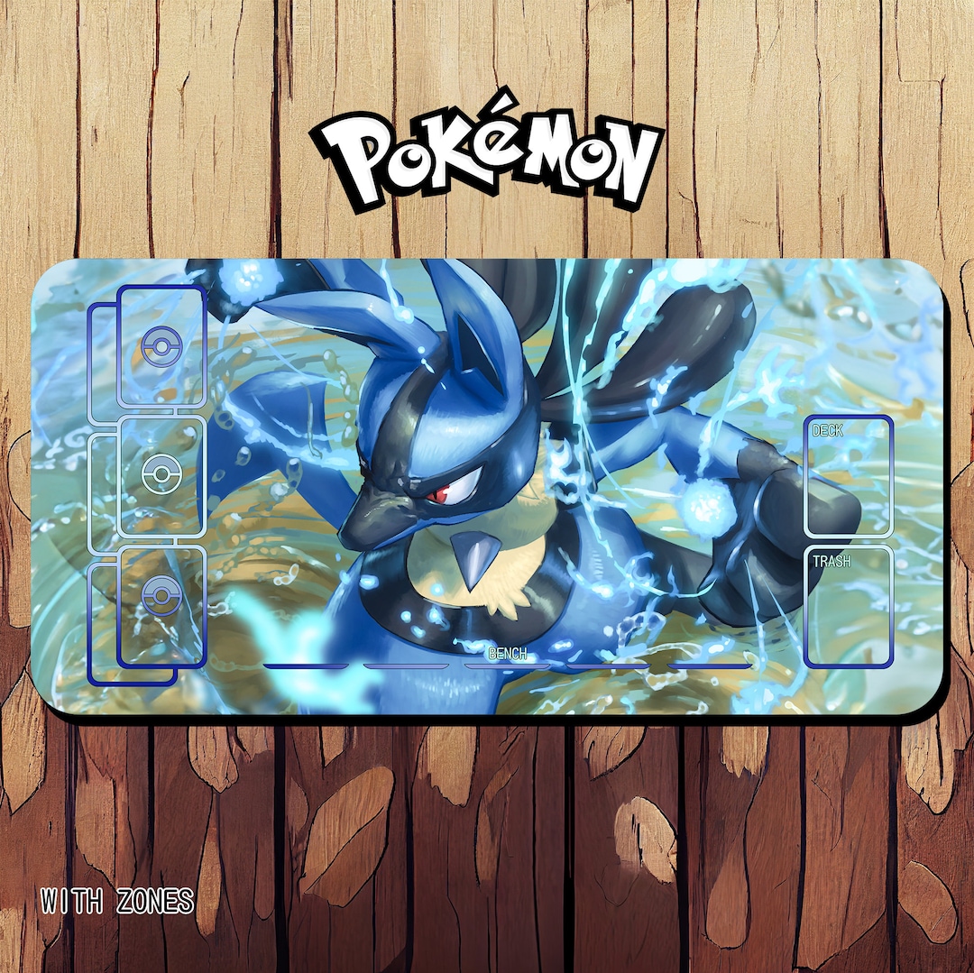 Desk Mat / Playmat Pokemon Lucario, TCG Playmat / Card Mat - Etsy