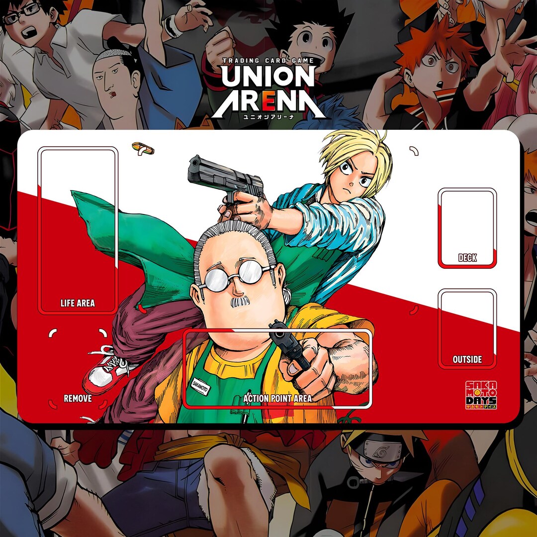 Playmat Union Arena TCG - Sakamoto and Shin - 24"x14" (600 X 350 Mm ...