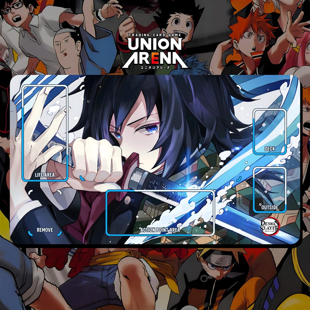 Playmat Union Arena TCG - Giyu Tomioka - 24"x14" (600 X 350 Mm ...