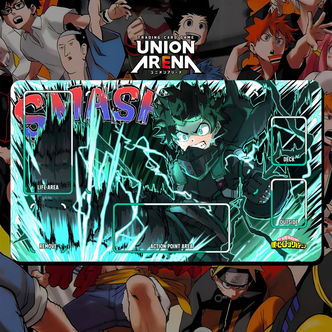 Playmat Union Arena TCG - Deku Smash - 24"x14" (600 X 350 Mm ...
