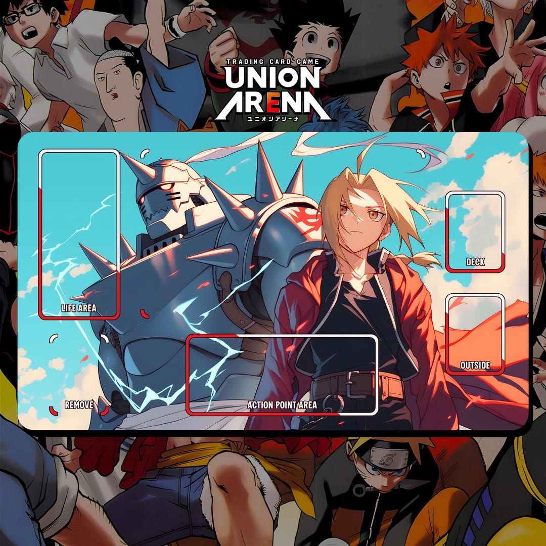Playmat Union Arena TCG - Alphonse and Edward - 24"x14" (600 X 350 Mm ...
