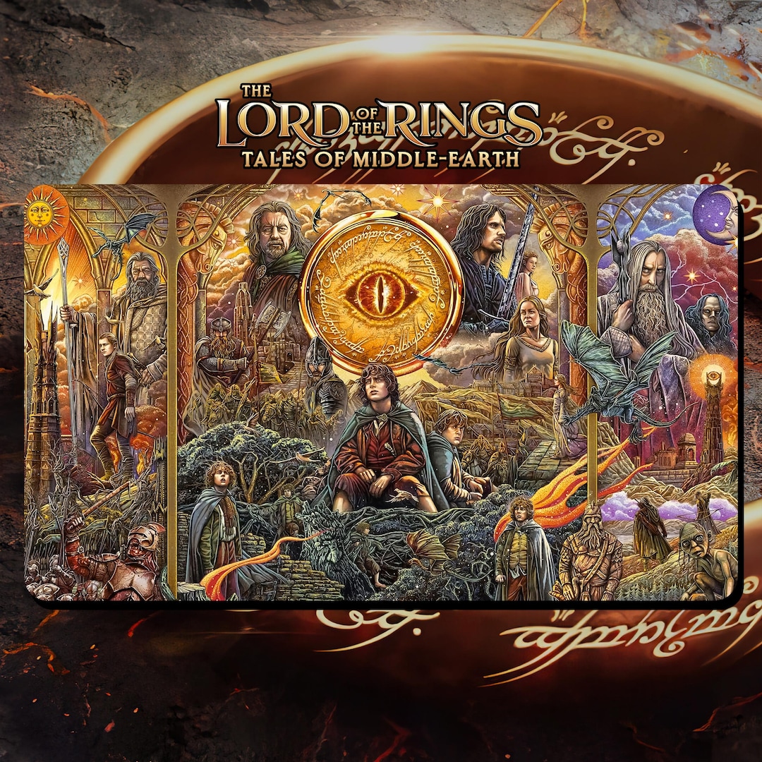 Playmat MTG LOTR - Two Towers - 24"x14" (600 X 350 Mm) - Playmat With ...