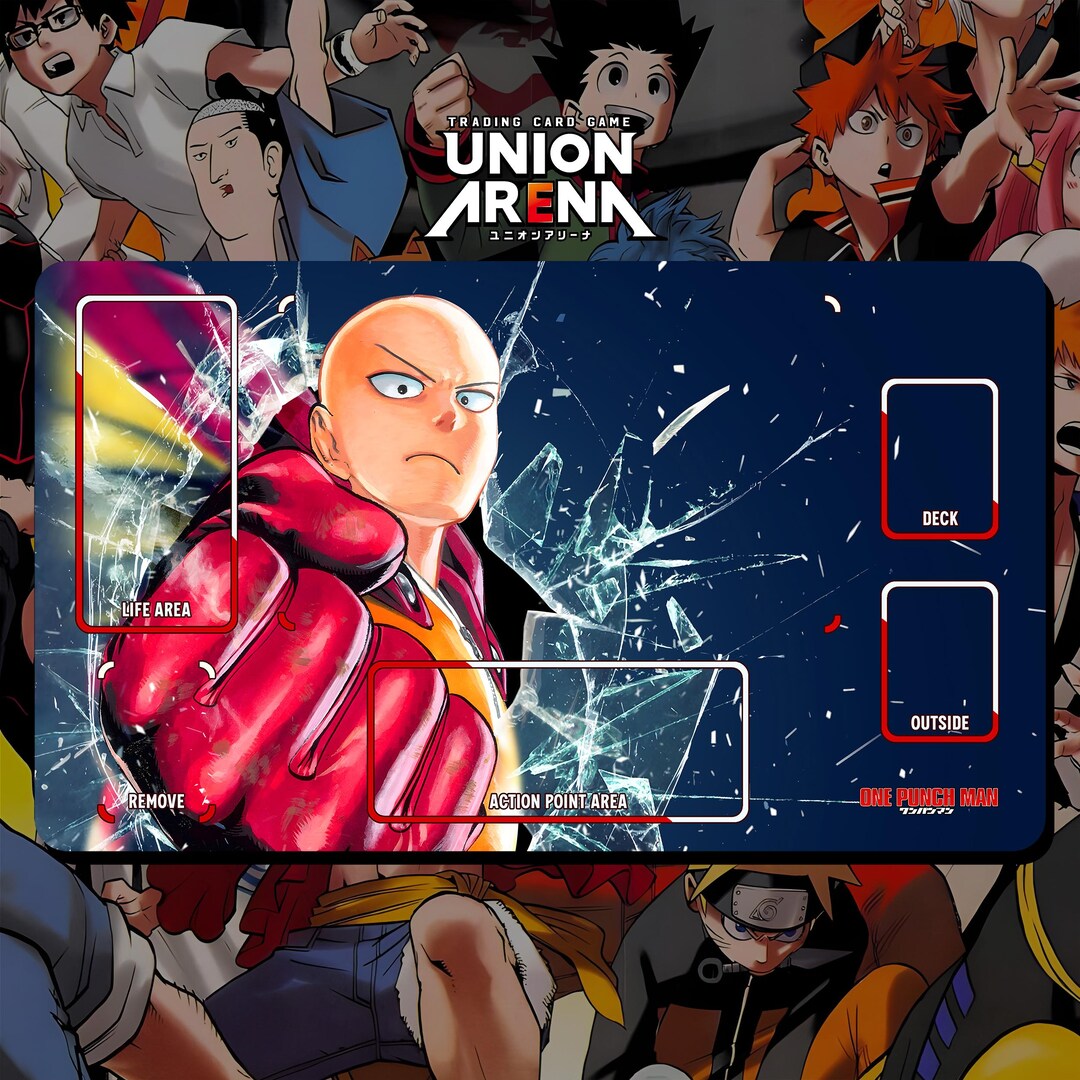 Playmat Union Arena TCG - Saitama - 24"x14" (600 X 350 Mm) - Stitched ...
