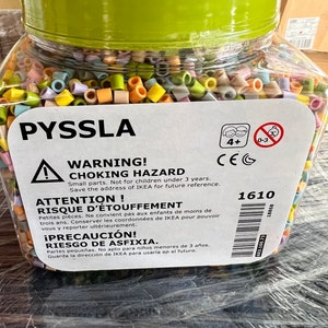 Pyssla Beads From IKEA Pastel Multicolor - Etsy