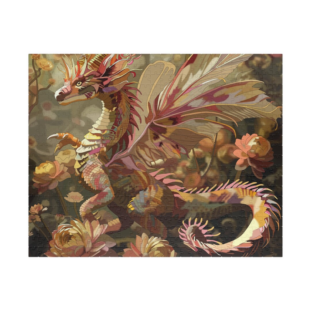 Spring Bloom Dragon Puzzle. - Etsy