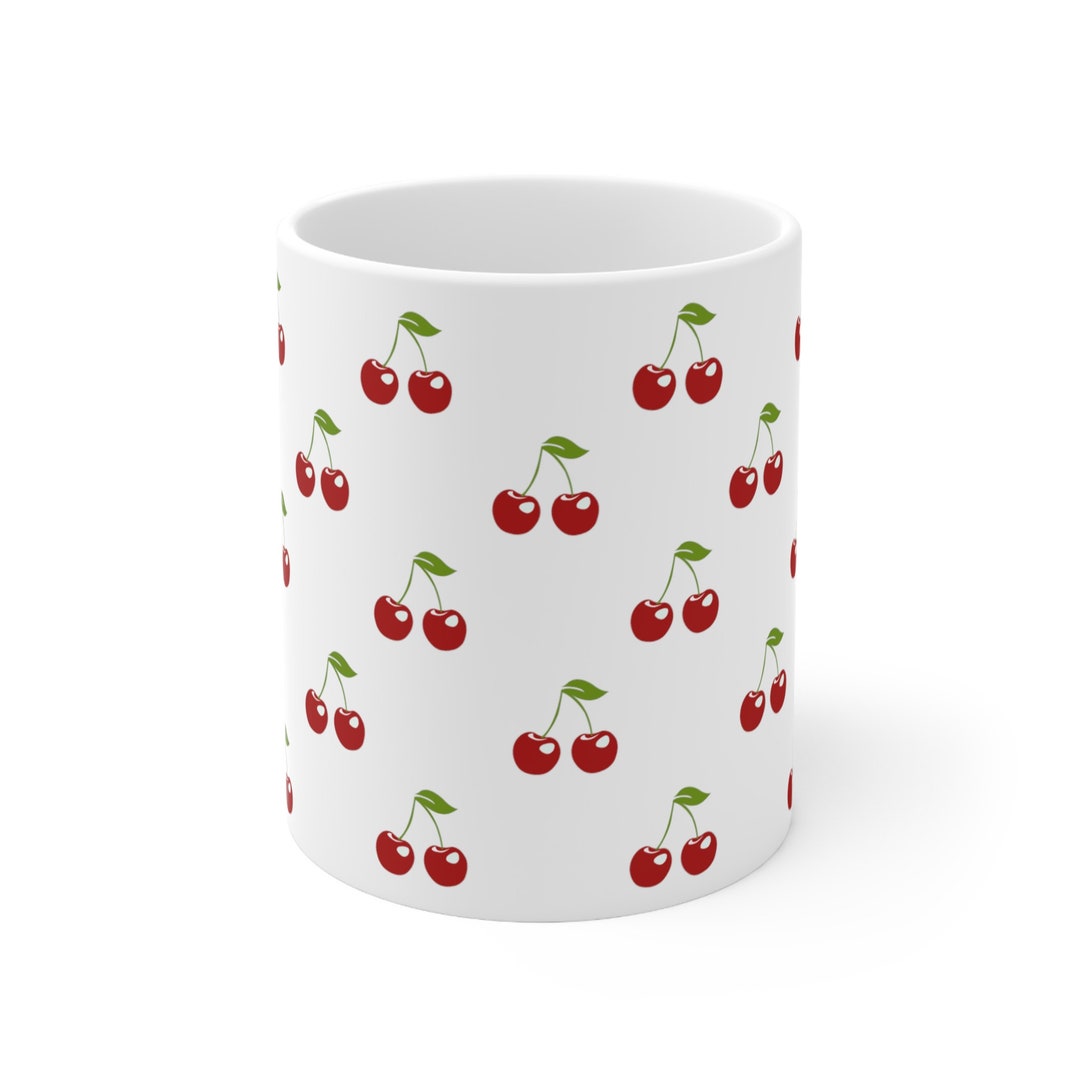 Cherry Coffee Mug 11oz. Cherry Mug. Sweet Mug. Summer Mug. IT Girl ...