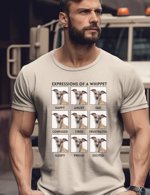 Expressions of a Whippet T-shirt, Whippet Lover Tee Funny & Sarcastic ...