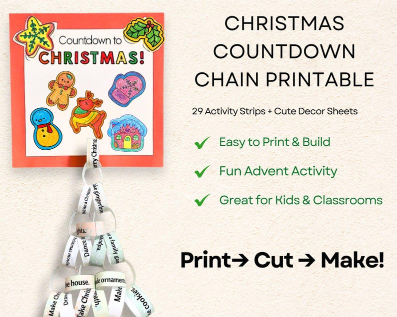 Christmas Craft and Literacy Bundle | Printable Coloring Book + Advent ...