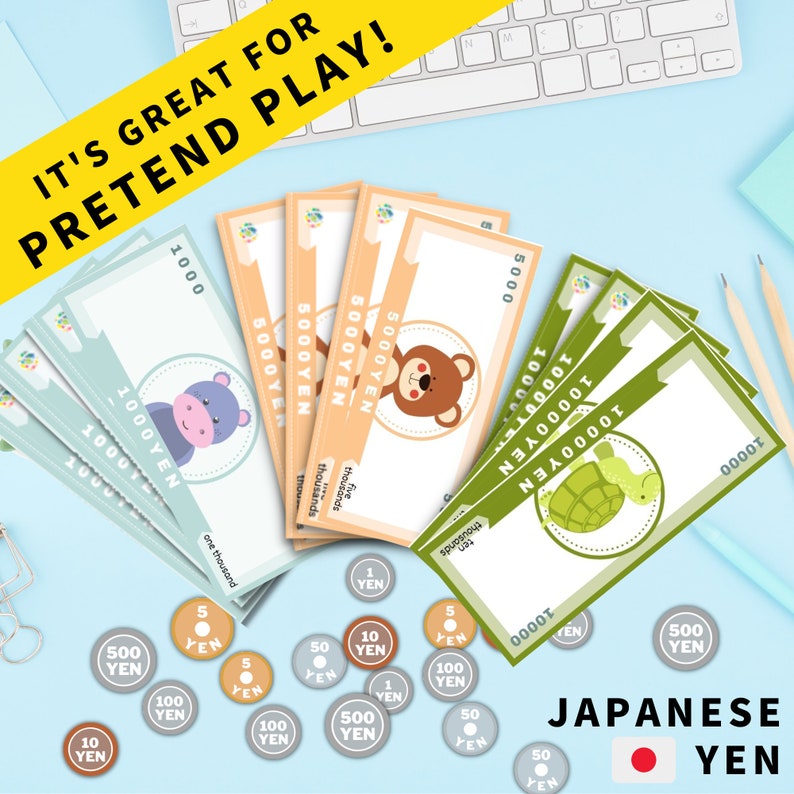 Japanese Yen Play Money Bundle｜new Watercolor + Classic Designs｜thank ...