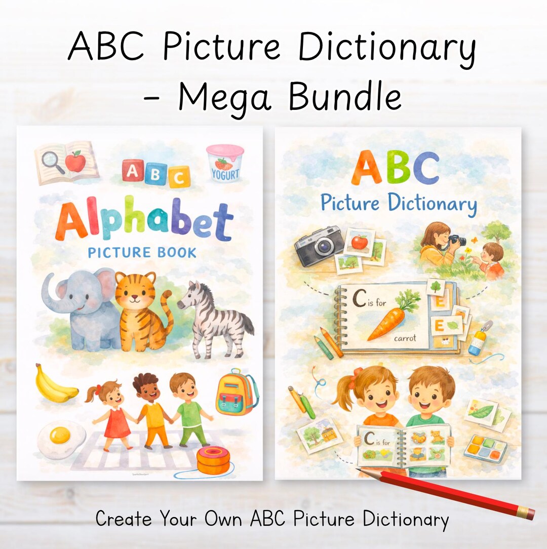 Create Your Own ABC Picture Dictionary Mega Bundle | Alphabet Activity ...