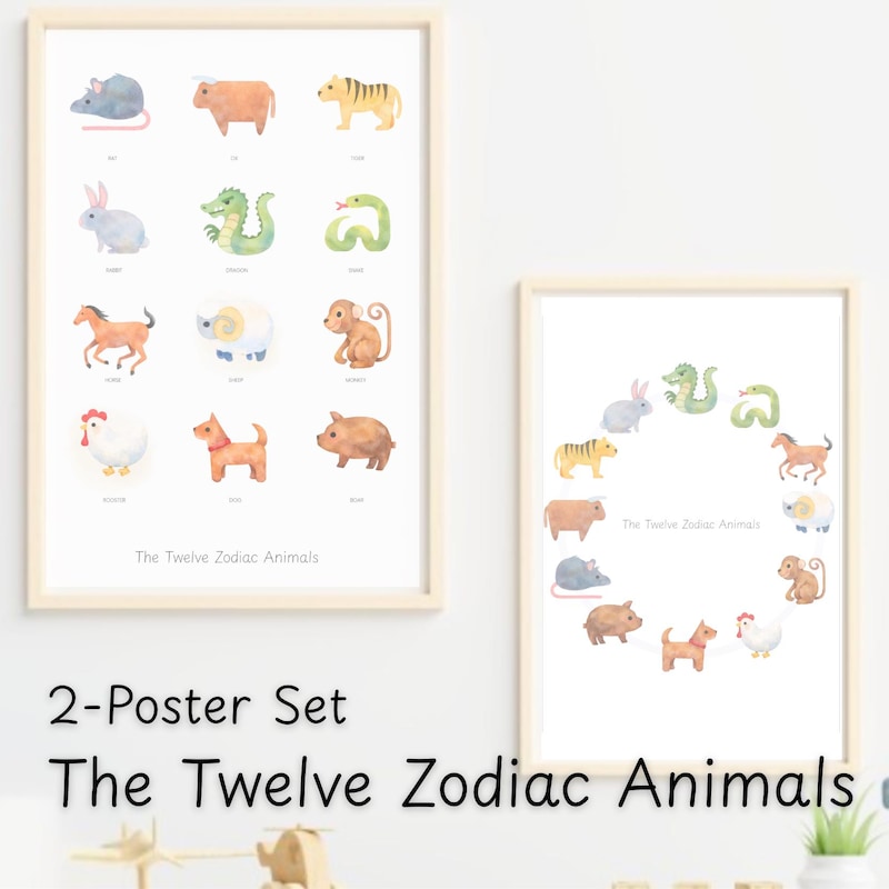 Chinese Zodiac Poster - Etsy