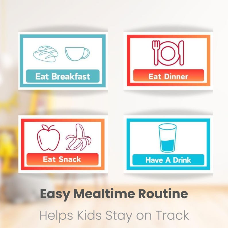 Kids Routine Cards | Visual Schedule | Morning & Evening Routine ...