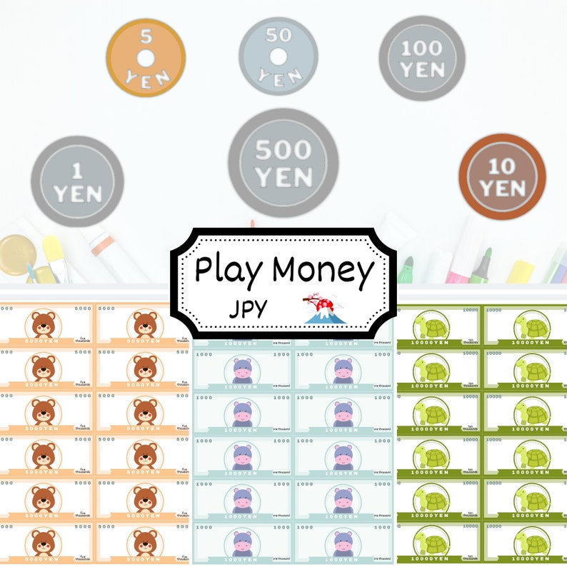 Printable Play Money Japanese Yen - Etsy