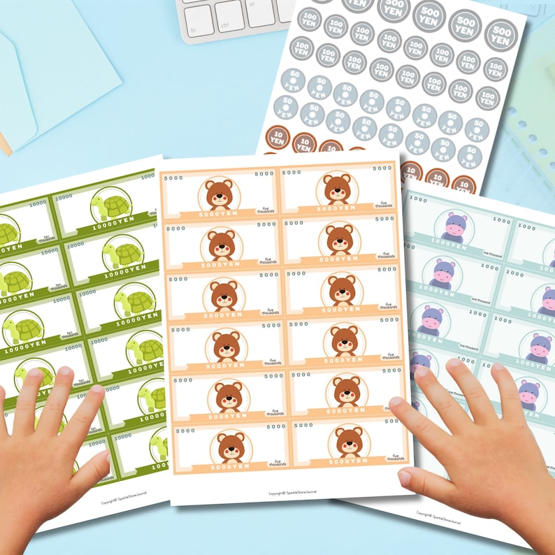 Japanese Yen Play Money Bundle｜new Watercolor + Classic Designs｜thank ...