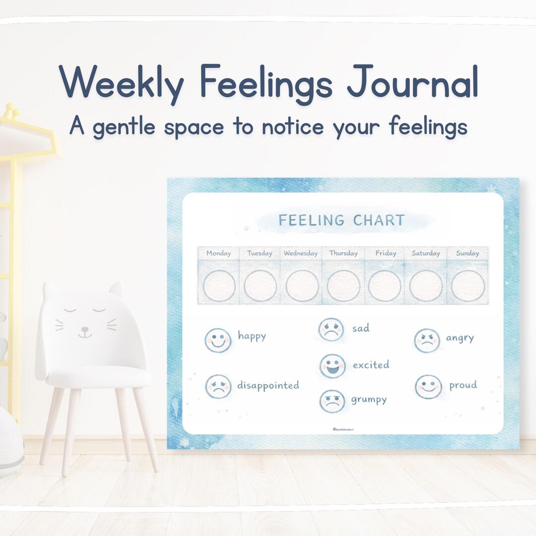 Weekly Feeling Chart for Kids | Emotional Journal Printable | Feelings ...