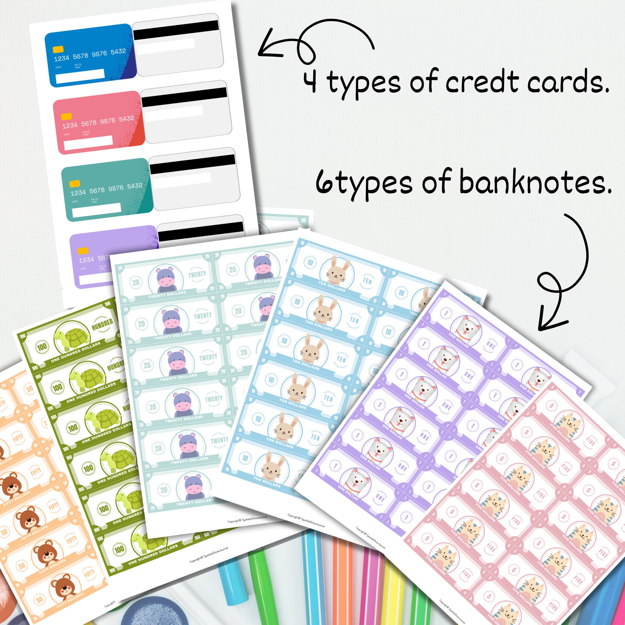 Printable Play Money & Credit Cards - Etsy